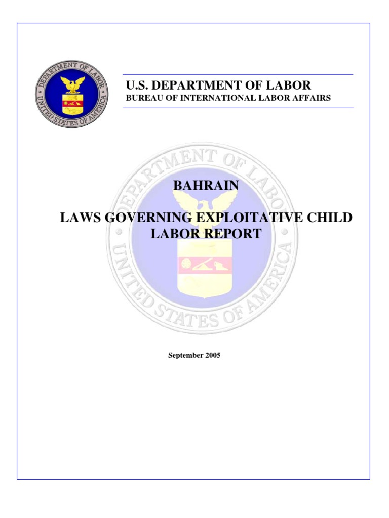 Department of Labor: BahrainLaws | PDF | Child Labour | Labour Law