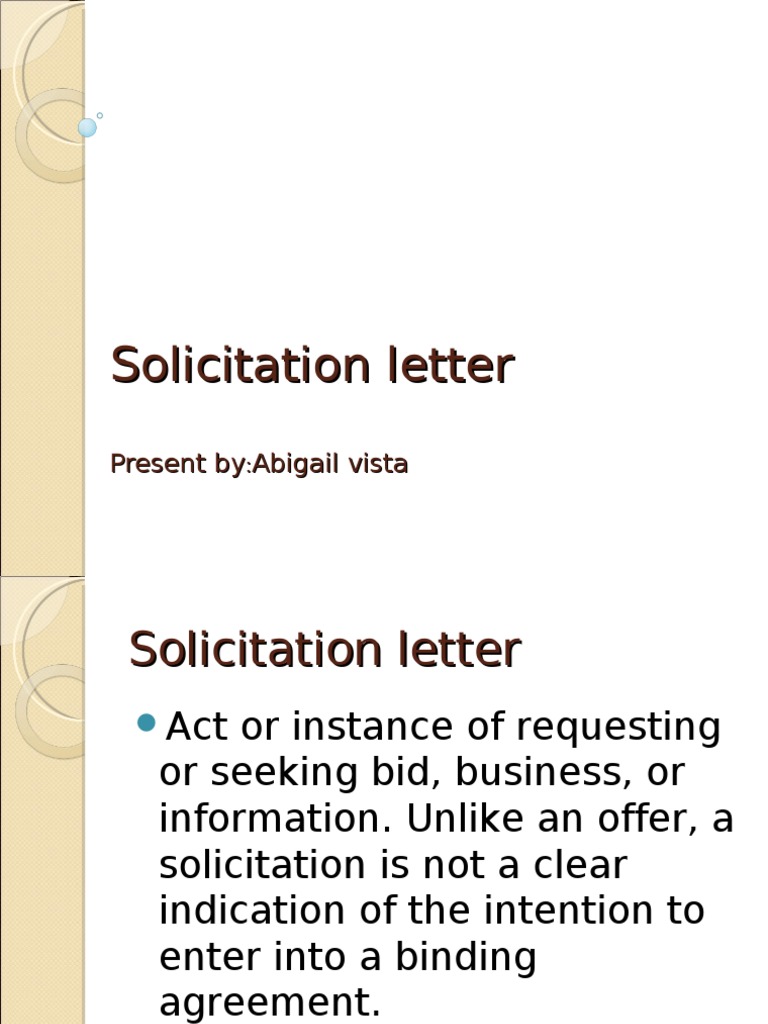 Report - Solicitation Letter | PDF | Business
