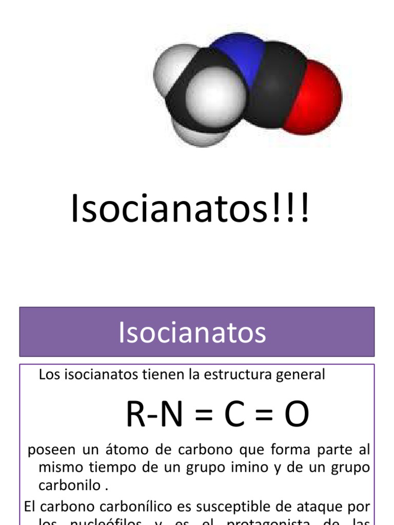 Isocianatos: Estructura y Reacciones | PDF