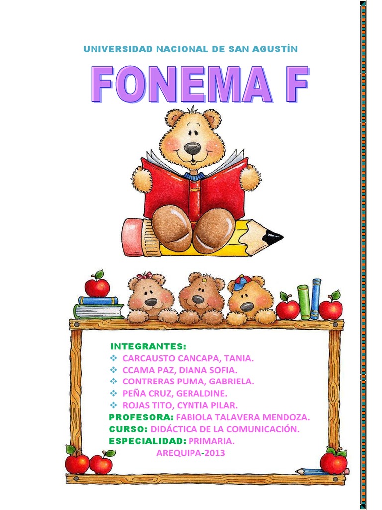 SESION Letra F | PDF | Lingüística | Aprendizaje