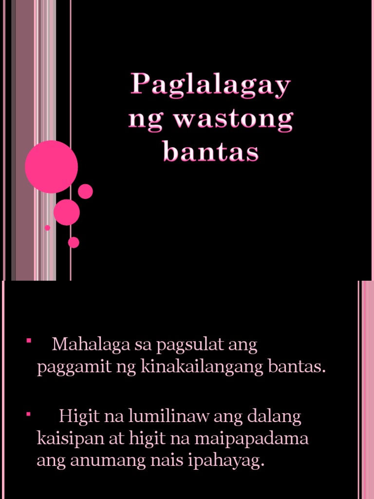 Filipino 1 Paglalagay NG Wastong Bantas | PDF