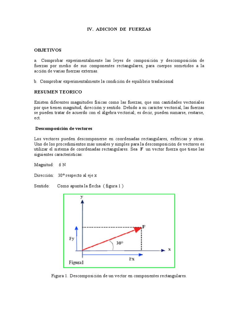 5 Adicion de Fuerzas | PDF | Vector Euclidiano | Fuerza