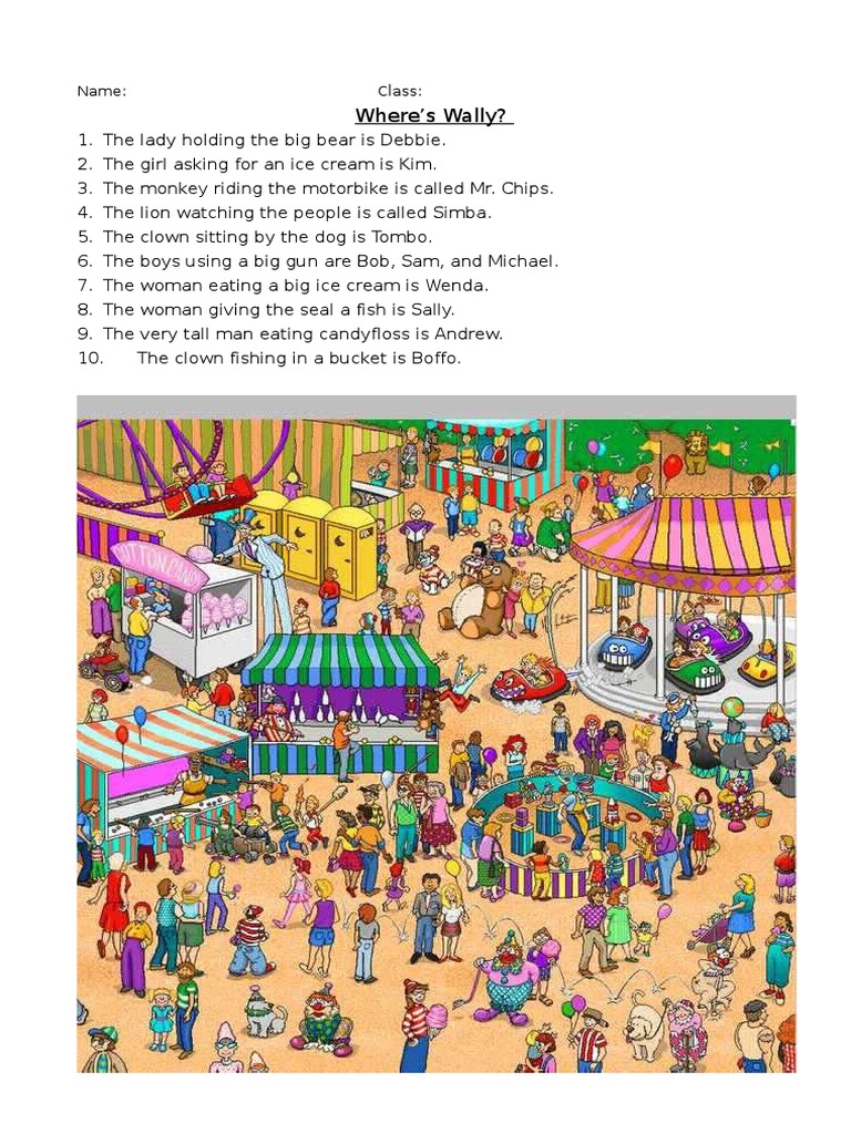 Where's Wally? Character Guide | PDF | Mystery, Thriller & Crime Fiction