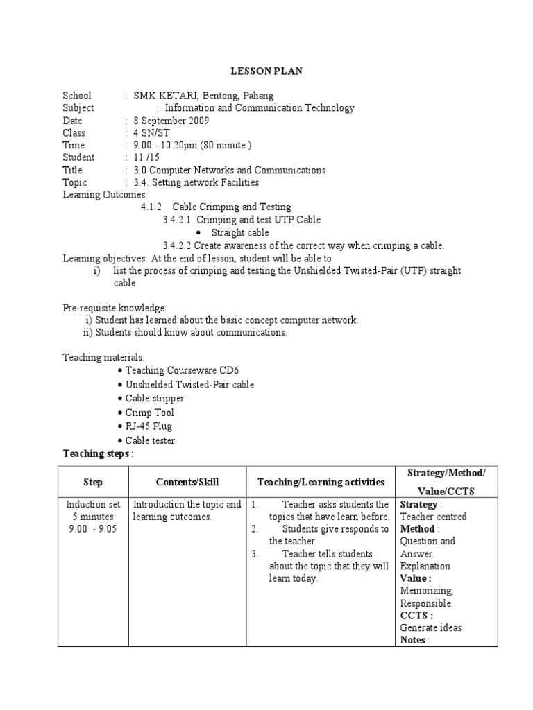 3.4.2 Cable Crimping and Testing | PDF | Educational Technology ...