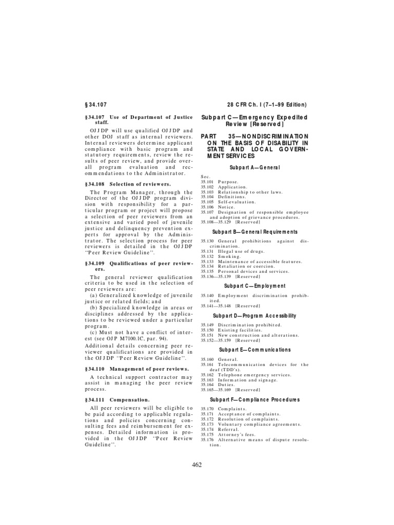 28 CFR Ch. I (7-1-99 Edition) 34.107 | PDF | Section 504 Of The ...