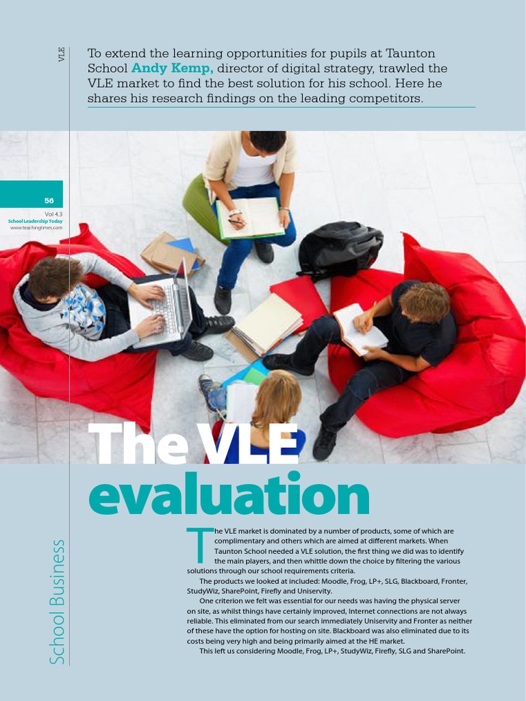 The Vle: Evaluation | PDF | Share Point | Moodle