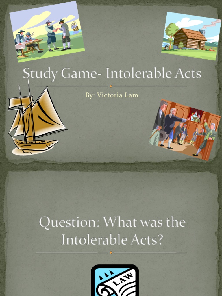 Study Game - Intolerable Acts | PDF | North America | Government