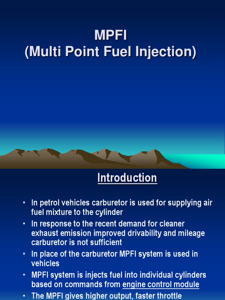 Mpfi (Multi Point Fuel Injection) | PDF | Fuel Injection | Throttle