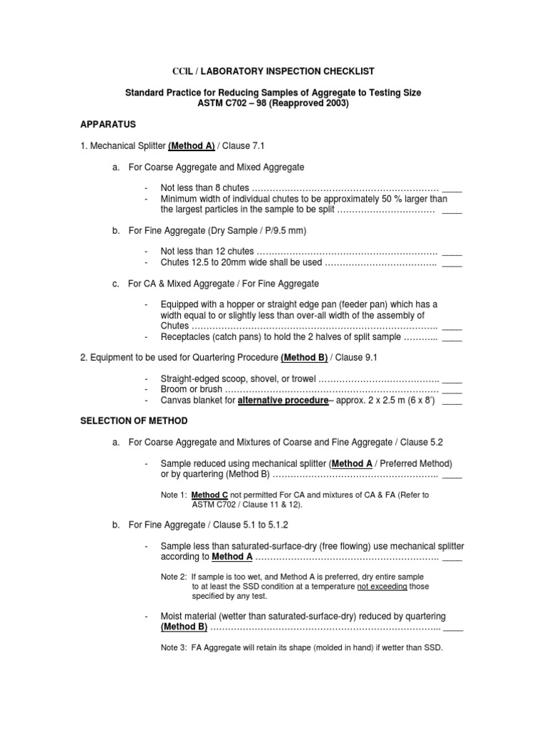 Astm C702 | PDF | Industries | Chemistry