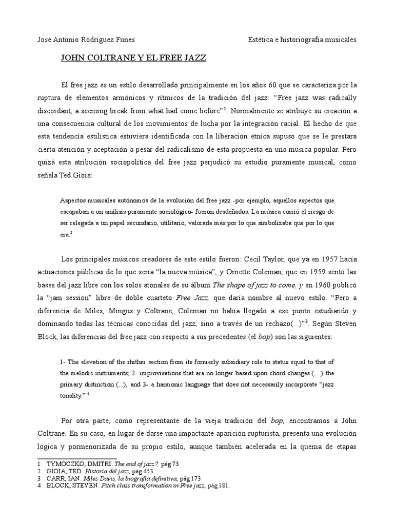 Free Jazz | PDF | Jazz | Composiciones Musicales