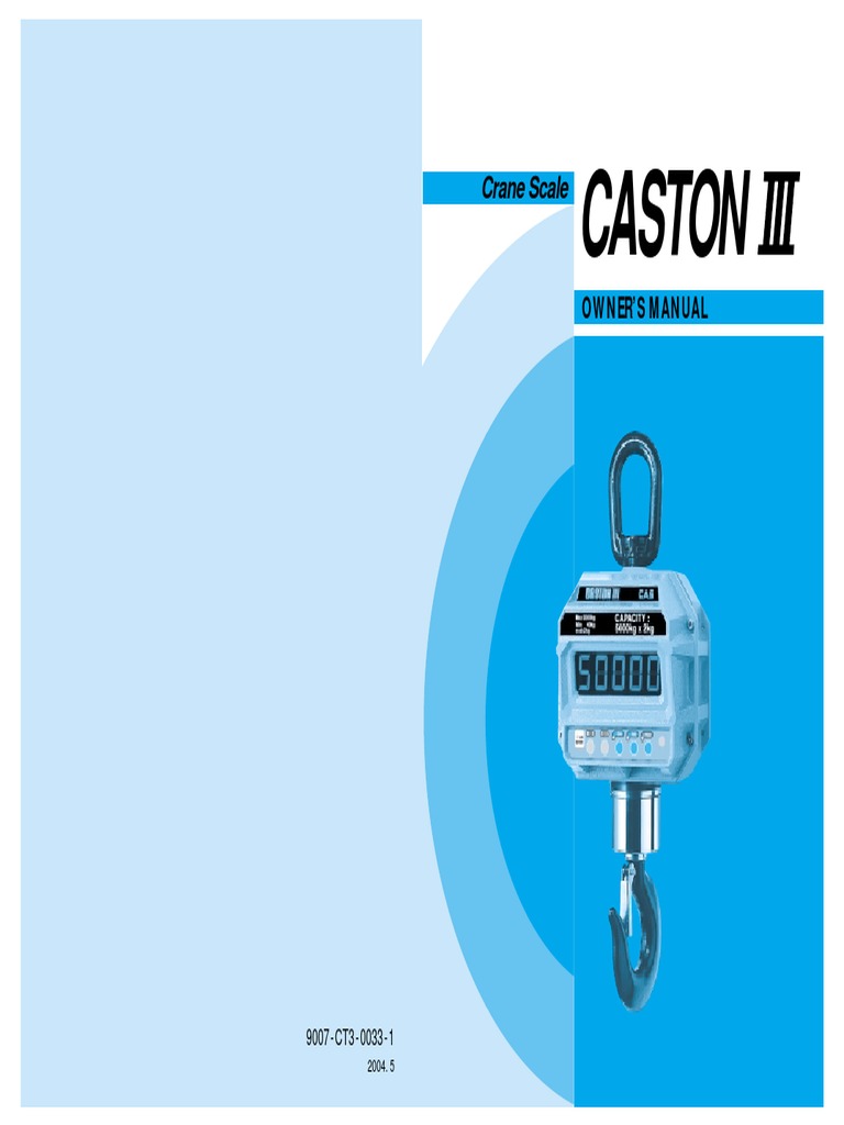CAS Caston III Crane Scales | PDF | Battery Charger | Battery (Electricity)