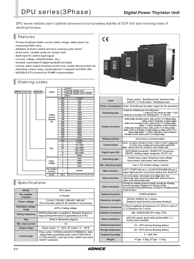 DPU Series (3phase) : Features | PDF | Electrical Resistance And ...
