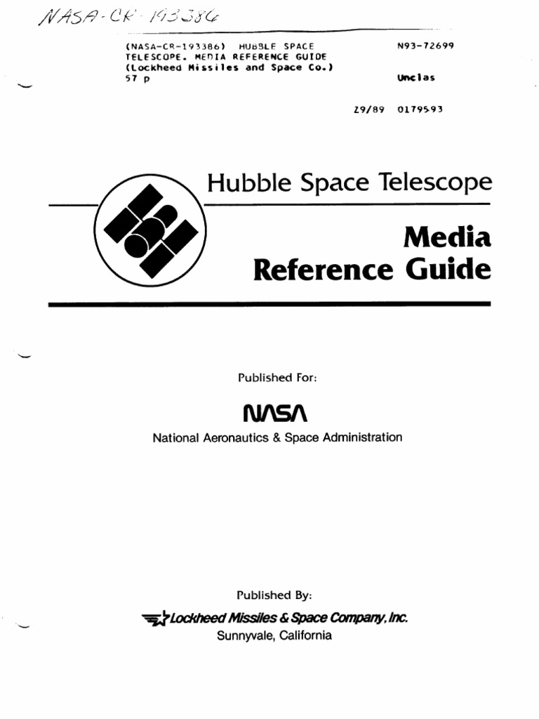 NASA Hubble Space Telescope Reference Guide | PDF | Hubble Space ...