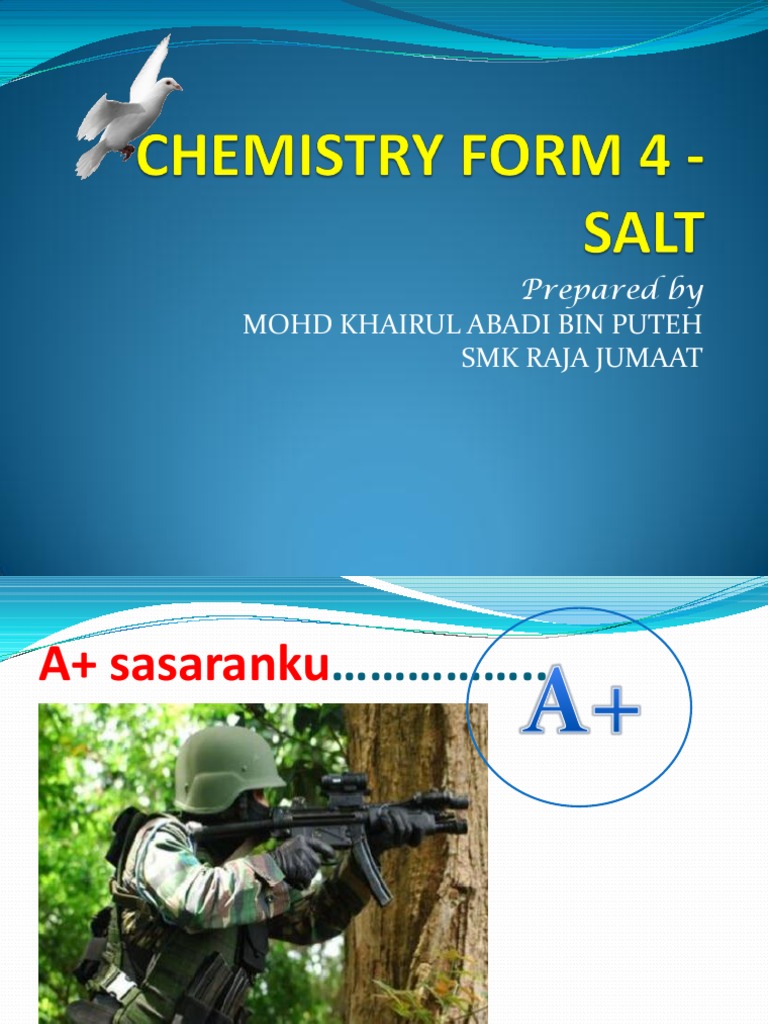 Chemistry Form 4 - Salt | PDF | Chemical Elements | Chemical Compounds