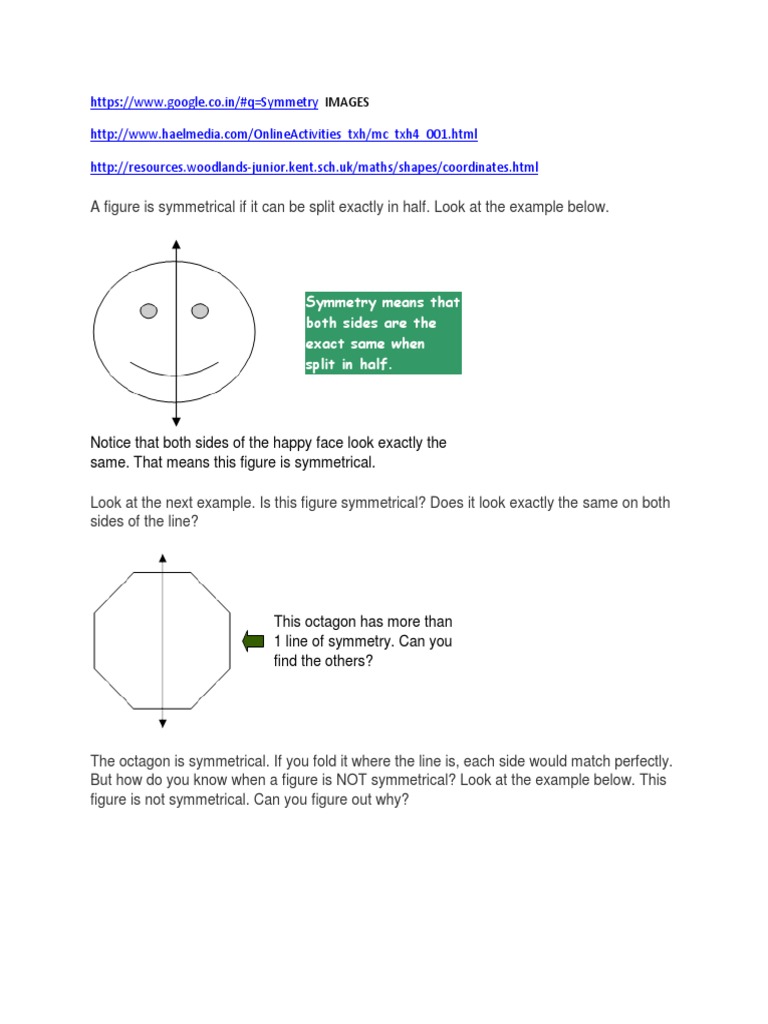 Symmetry Means That Both Sides Are The Exact Same When Split in Half ...