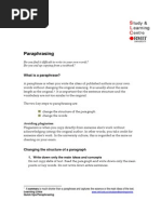 Paraphrasing Skills For RRL Writing - How To Paraphrase Effective | PDF ...