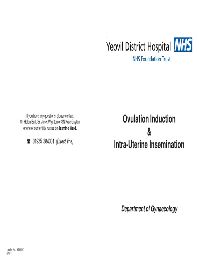 Ovulation Induction and Intra Uterine Insemination | PDF | Human Chorionic Gonadotropin | Pregnancy