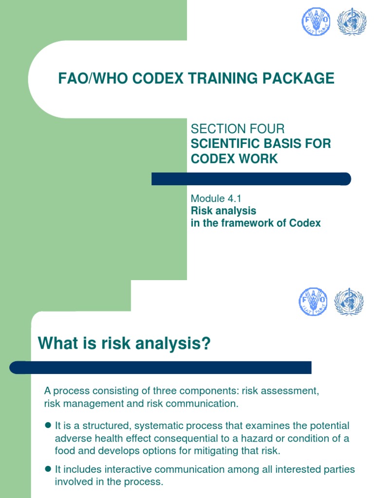 Section Four - 4.1 Risk Analysis and Codex-Rev - Final - DTP | PDF ...