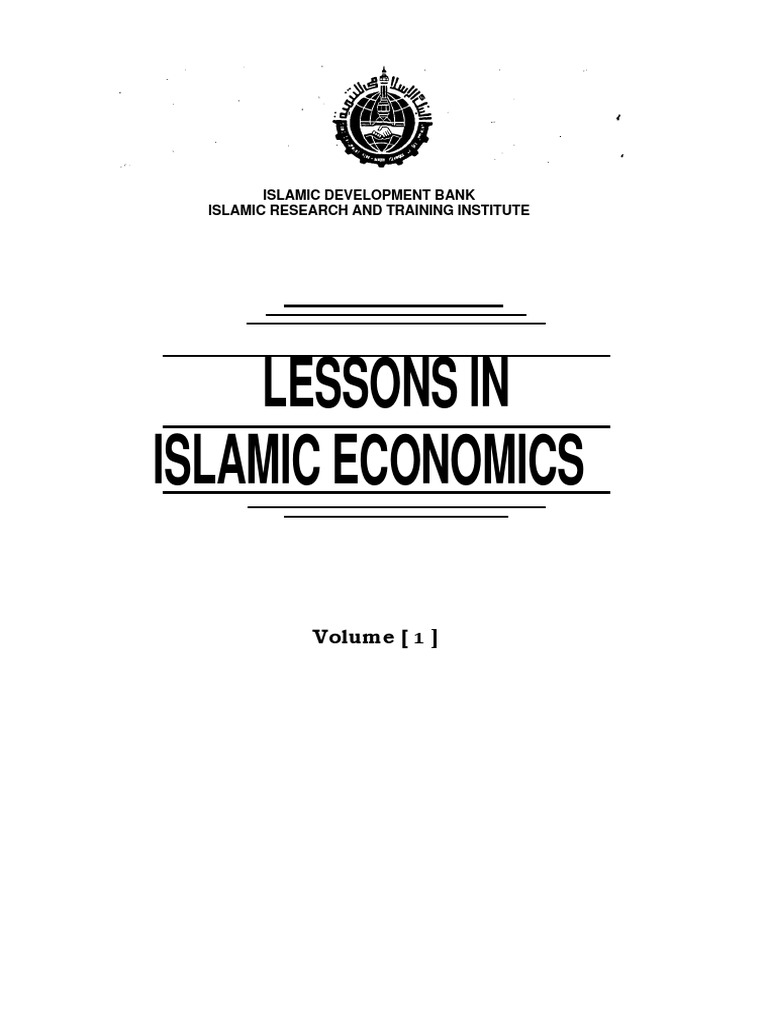Lesson in Islamic Economics by Monzer Kahf v-1 | PDF | Islamic Banking ...
