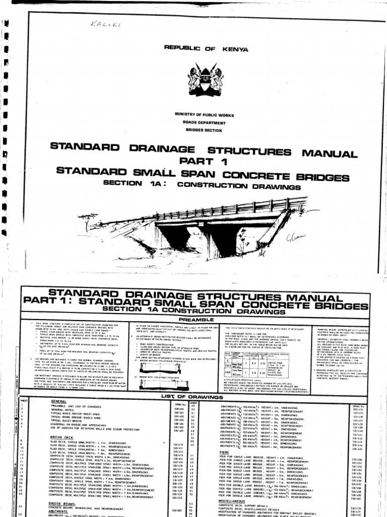 Standard Drainage Structures Manual Part 'I Standard Small Span ...