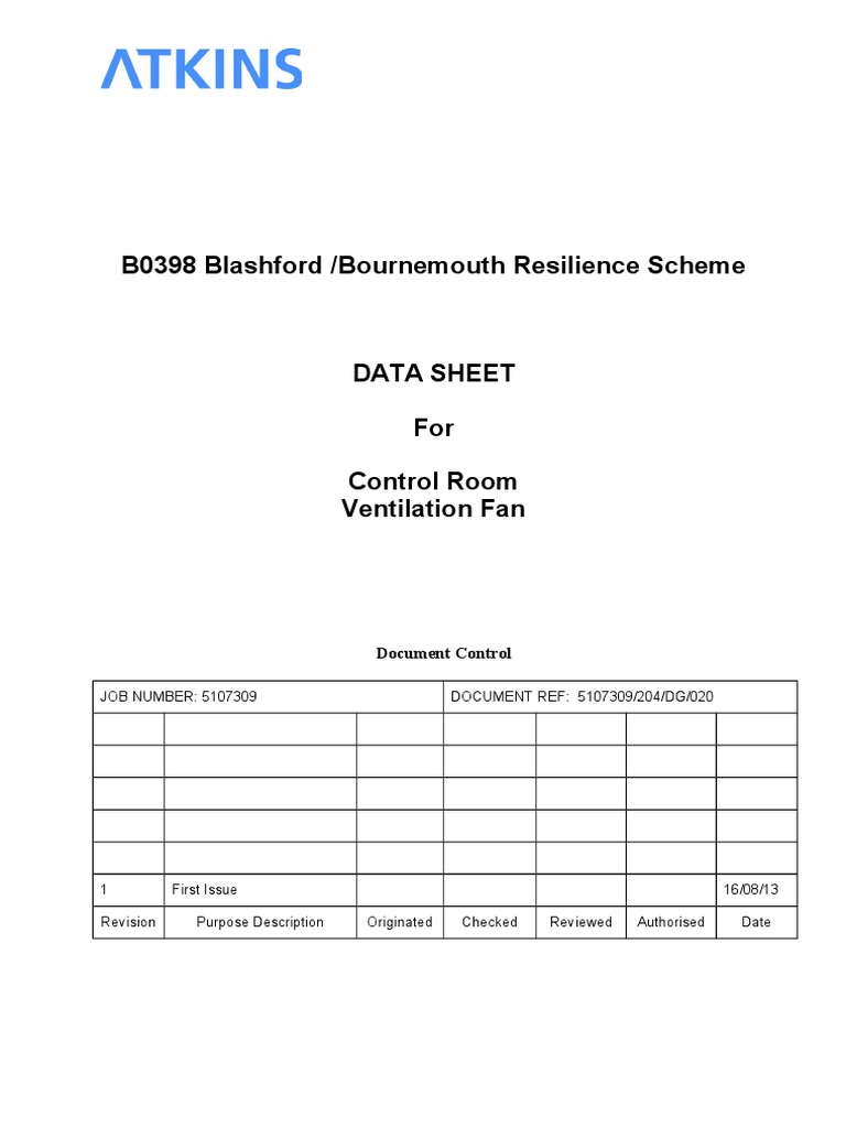 Ventilation Fan - Data Sheets | Duct (Flow) | Gas Technologies