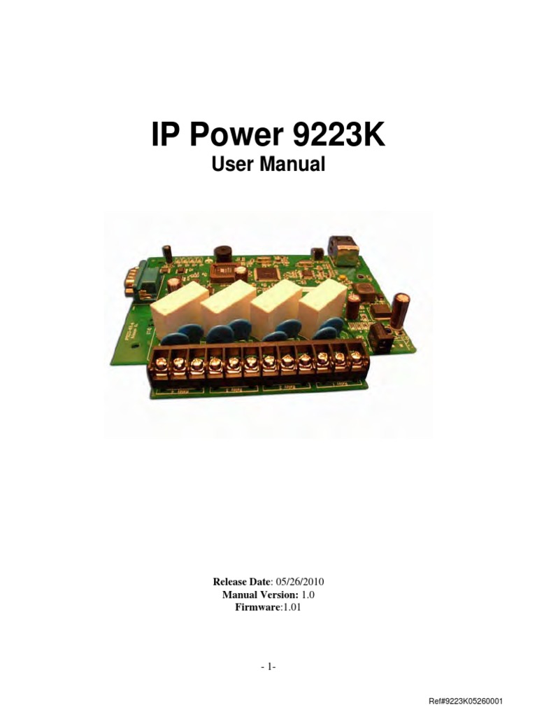Manual Ip Power 9223k | PDF | Ip Address | Port (Computer Networking)