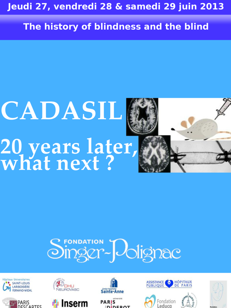 CADASIL : main clinical features and natural history by Hugues Chabriat ...