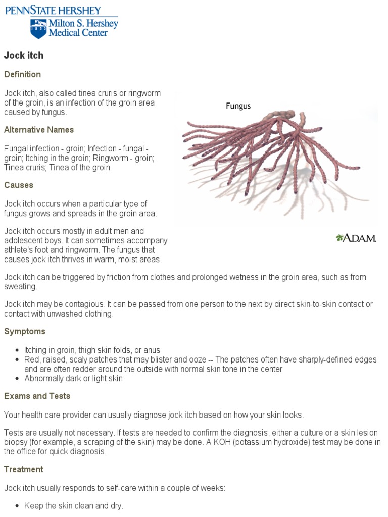 Jock Itch | PDF | Dermatology | Medical Specialties