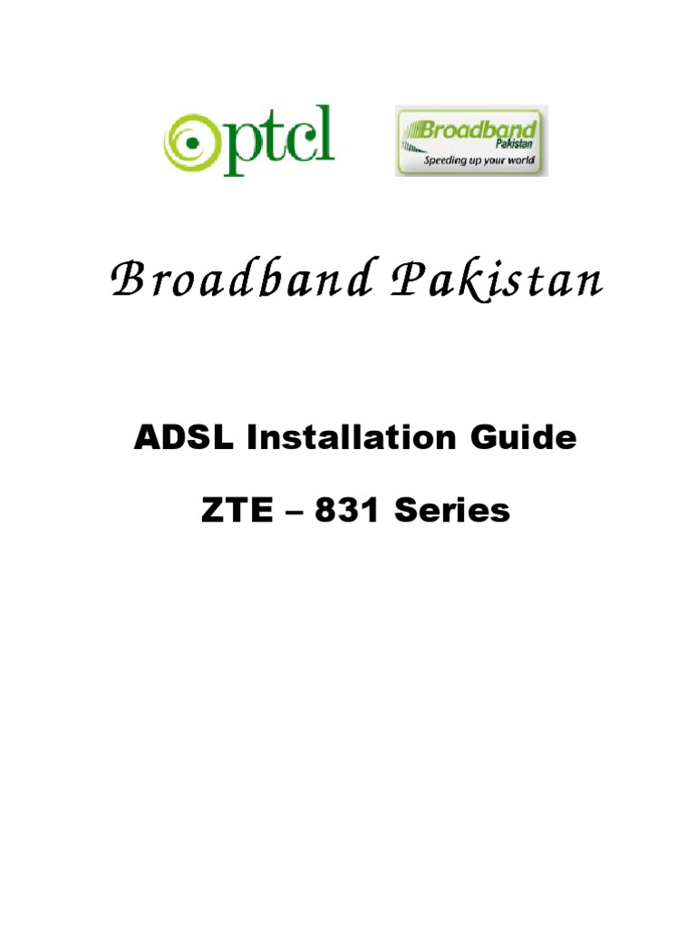 ZTE 831 Series | PDF | Customer Premises Equipment | Internet Access