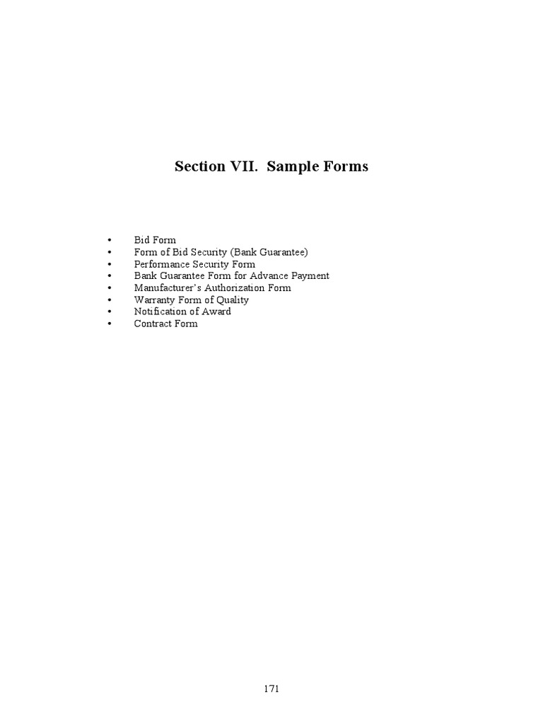 Section VII. Sample Forms | PDF | Guarantee | Common Law