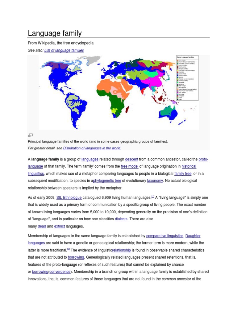 Language Family | PDF