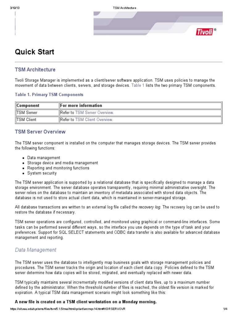Tsm Architecture Pdf Databases Computer File