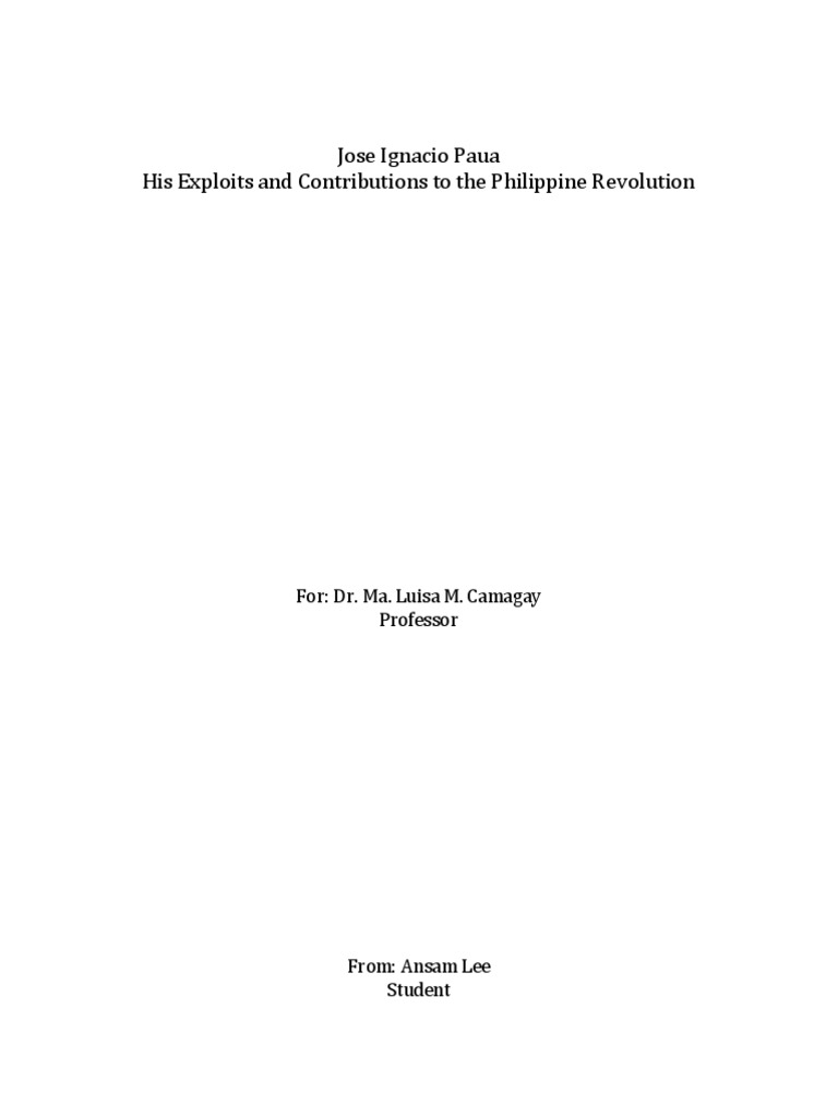 Jose Ignacio Paua - His Exploits | PDF | Philippines | Unrest