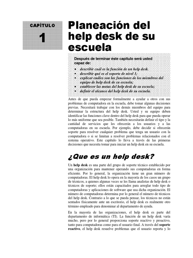 HelpDesk CH01-esp | PDF