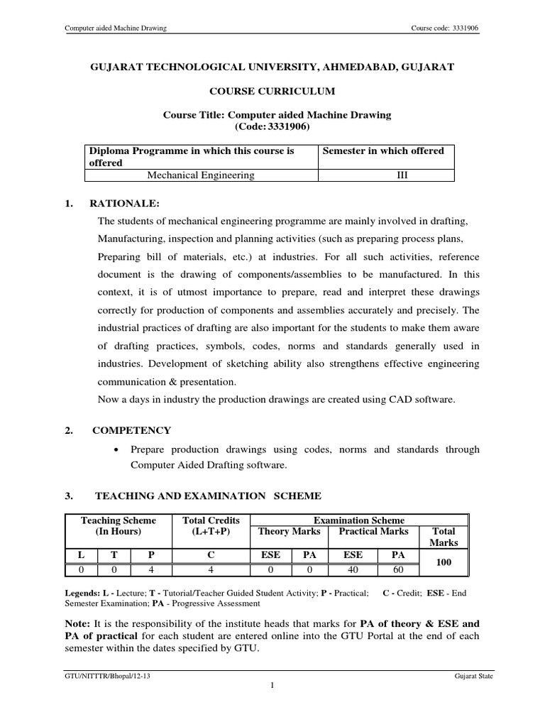 Computer Aided Machine Drawing | PDF | Technical Drawing | Computer ...