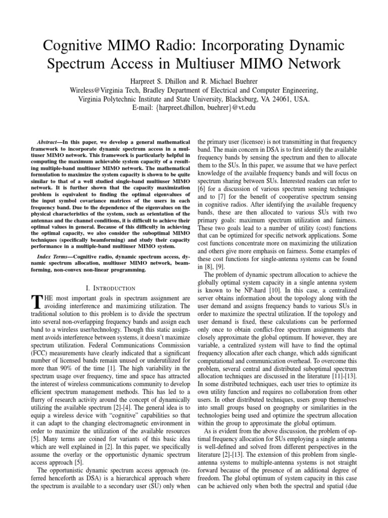 CMR - Mu Mimo | Download Free PDF | Mimo | Mathematical Optimization