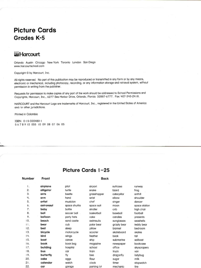 Vocabulary Flashcards | PDF