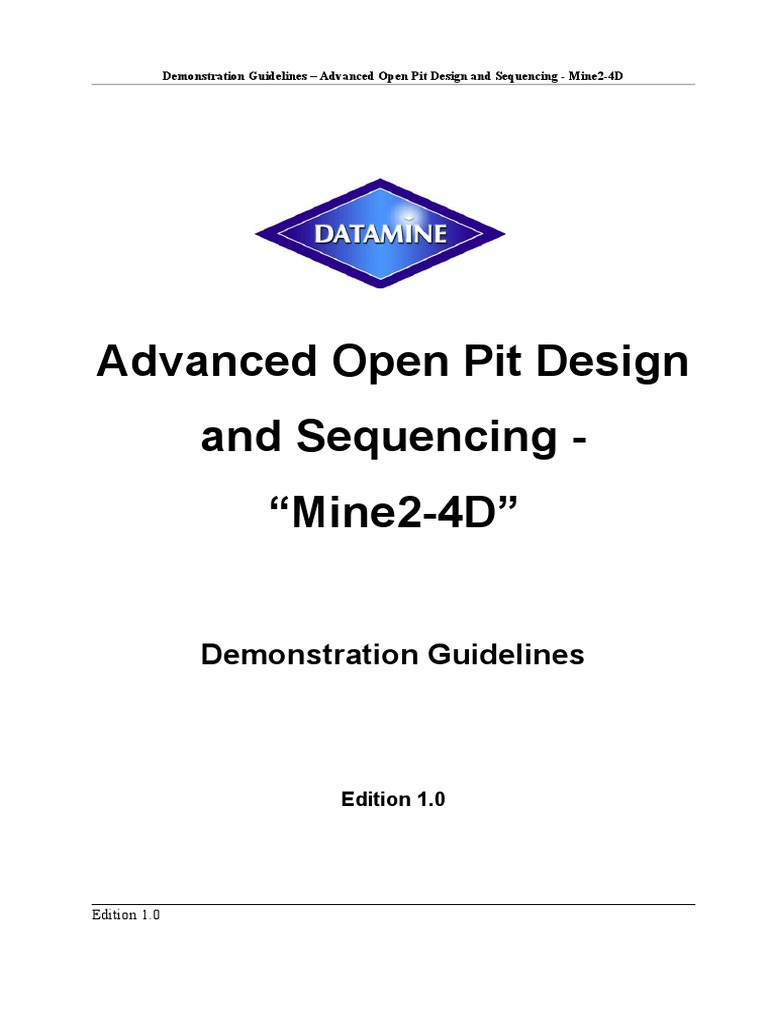 Advanced Open Pit Design and Sequencing - Mine2-4D | PDF | Density ...