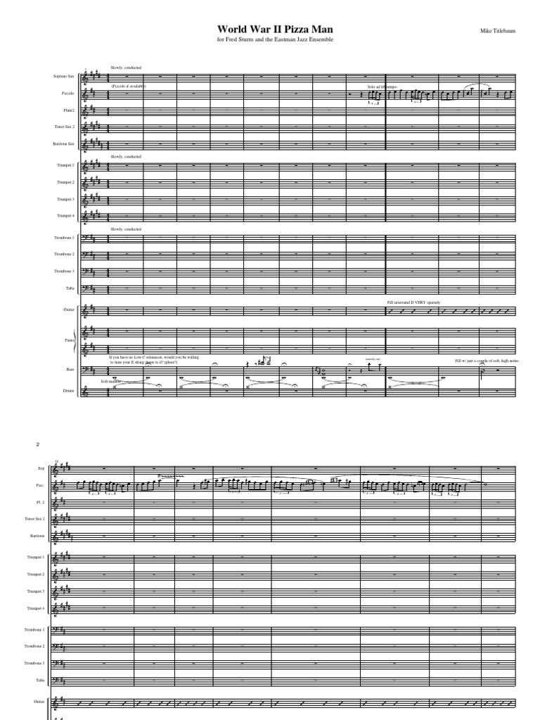 WWII Big Band Score | PDF | Trombone | Tuba