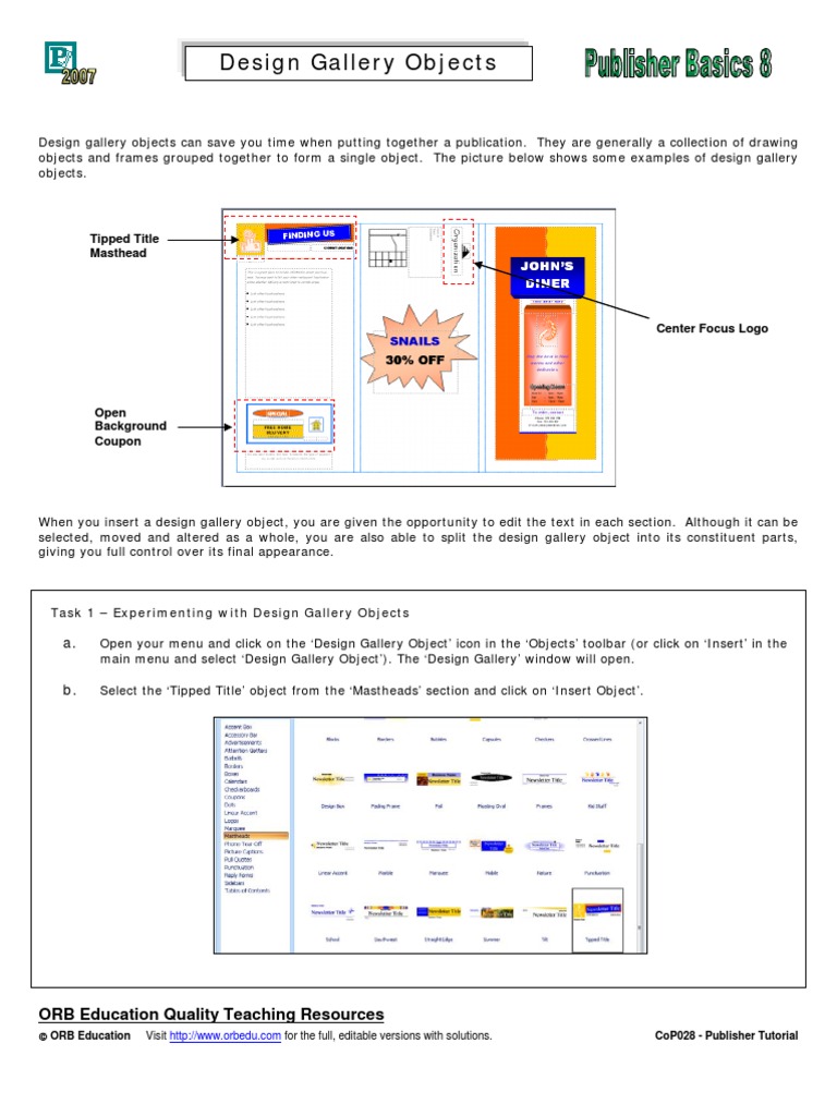 CoP028 Publisher Tutorial | PDF | Lesson Plan | Teaching Mathematics