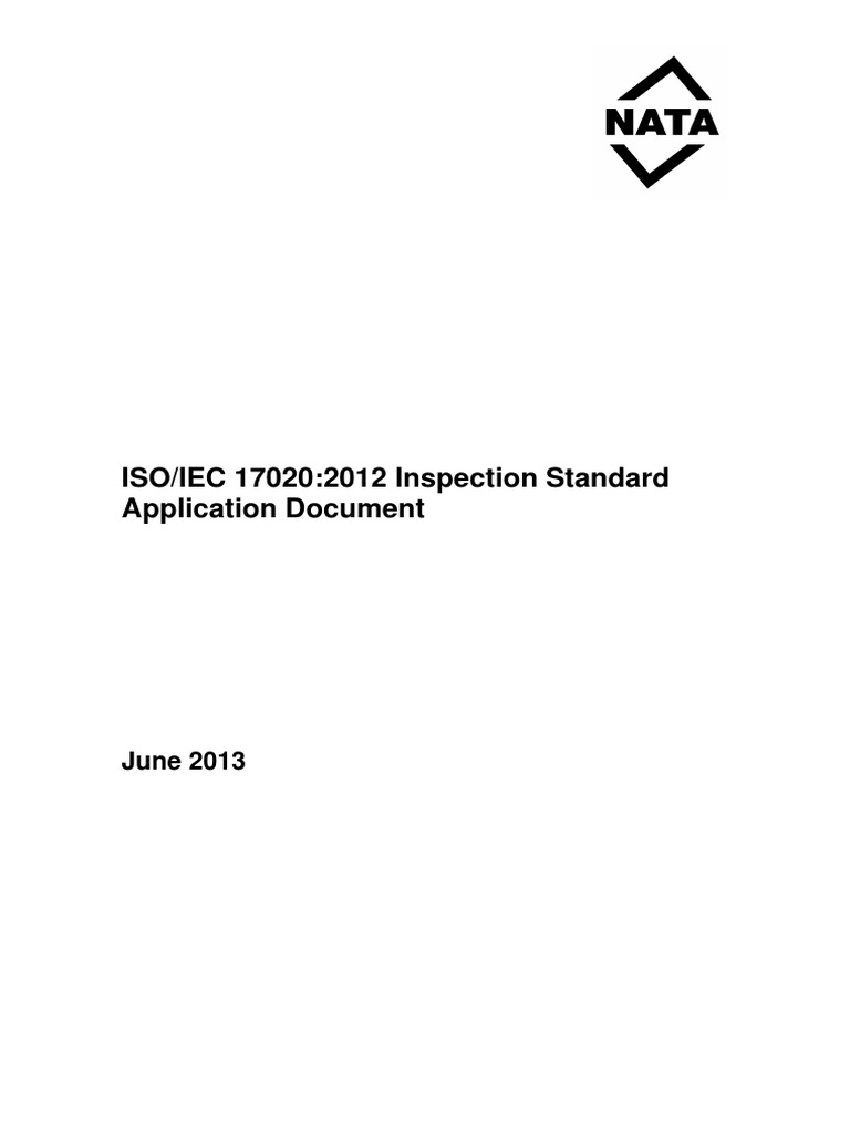 ISO IEC 17020 2012 Inspection Standard Application Document | PDF | Calibration | Iso 9000