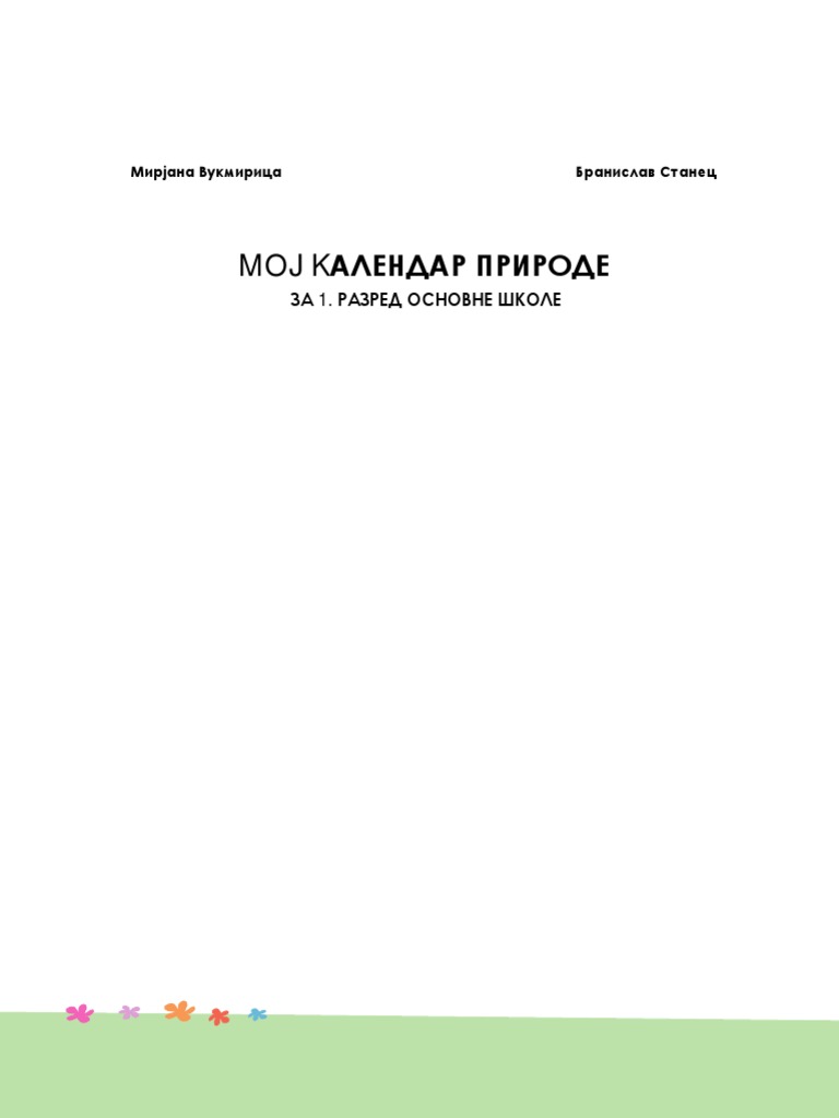 Kalendar Prirode 1razred | PDF