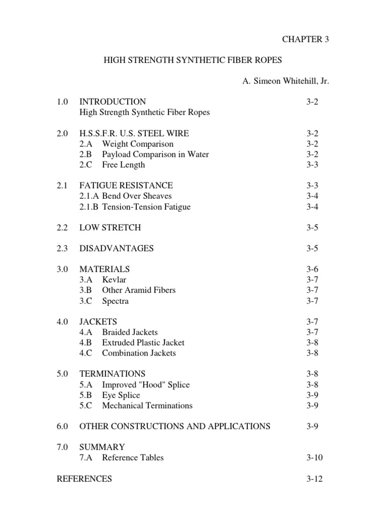 03 Synthetic Fiber Ropes | PDF