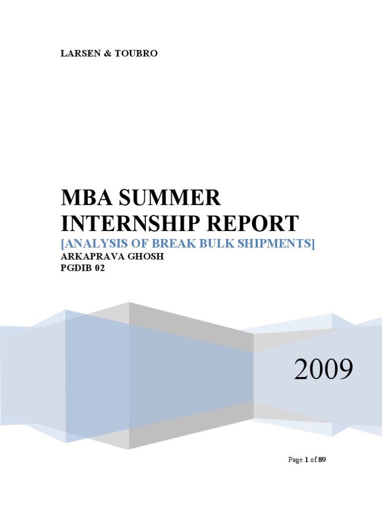 Break Bulk Shipments Analysis Report | PDF | Cargo | Containerization