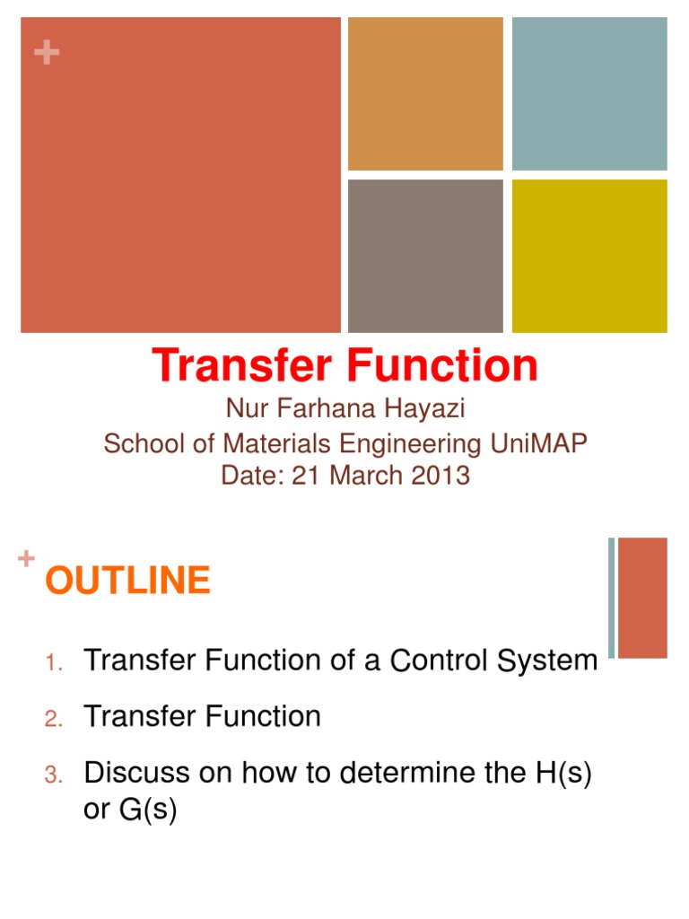 Transfer Function | Download Free PDF | Laplace Transform | Function ...