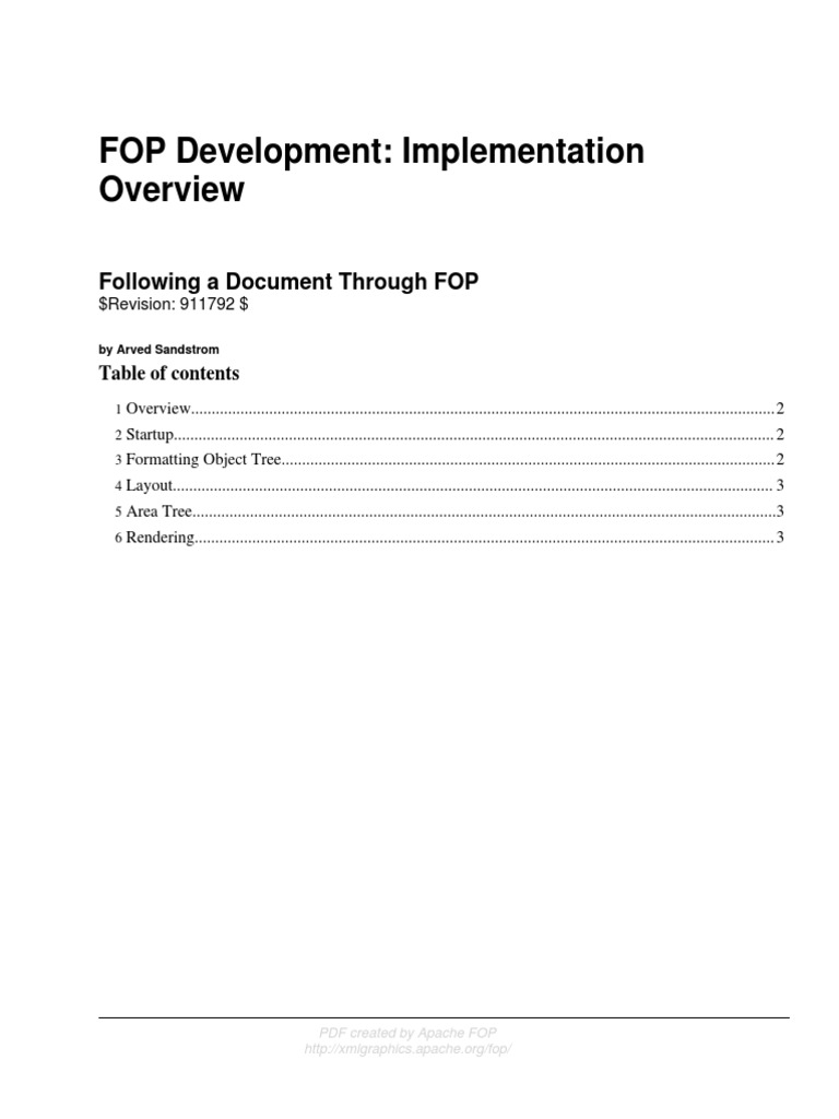 FOP Development: Implementation: Following A Document Through FOP ...