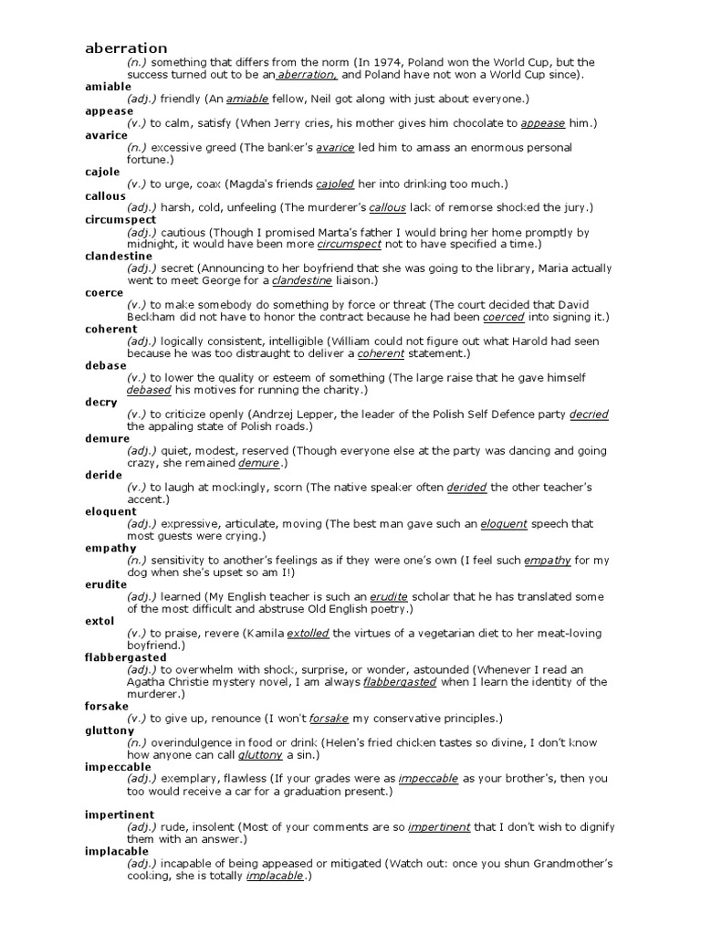 Vocabulary & Proverbs | PDF