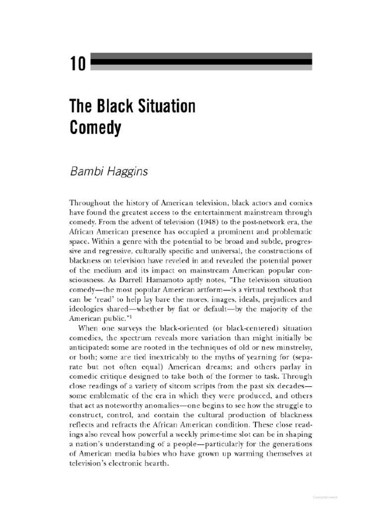 Bambi Haggins The Black Situation Comedy | PDF | Foreign Language Studies
