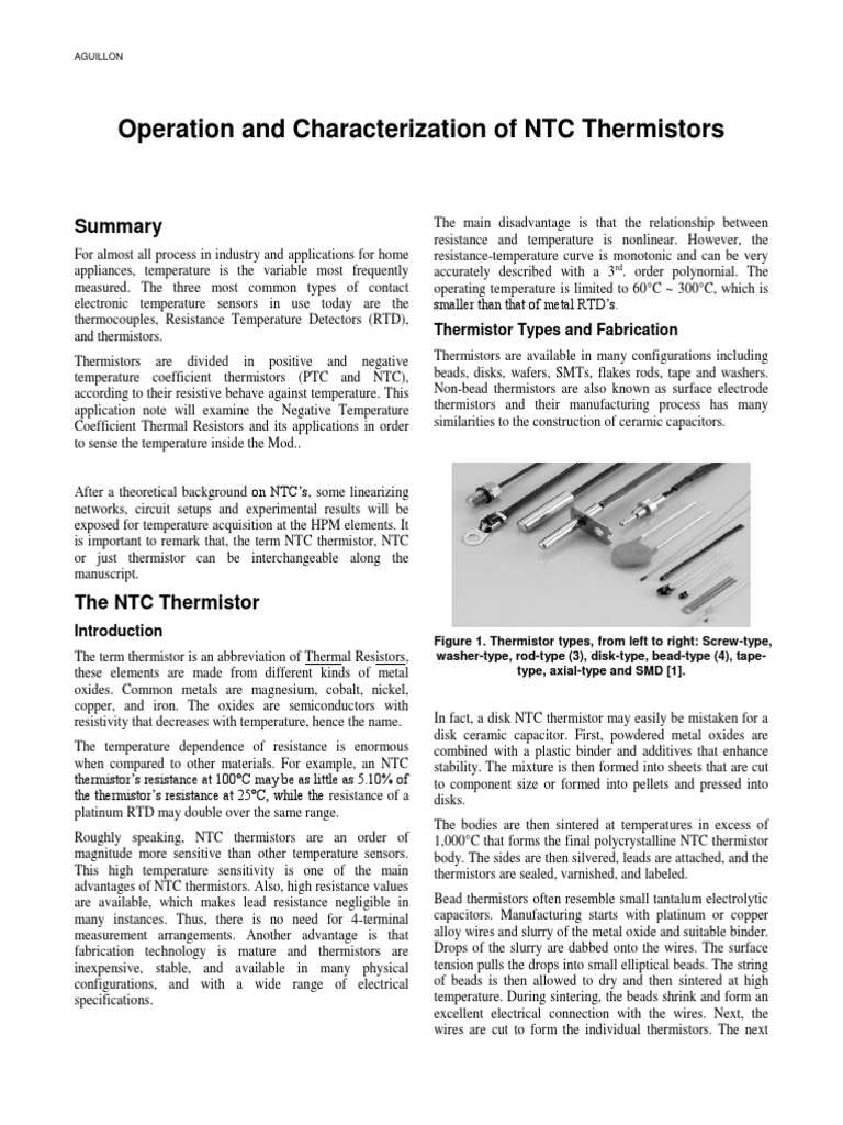 NTC Thermistors in Power Components | PDF | Operational Amplifier ...