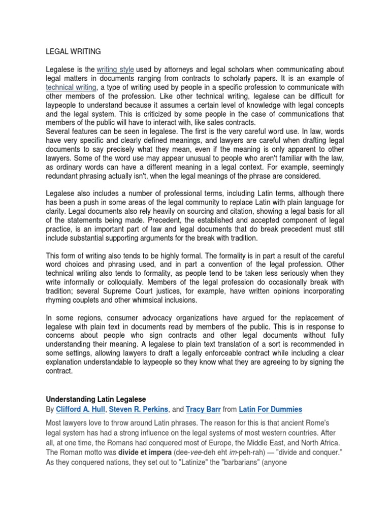 Understanding the Jargon: Deciphering Legalese and Latin Terms Commonly ...